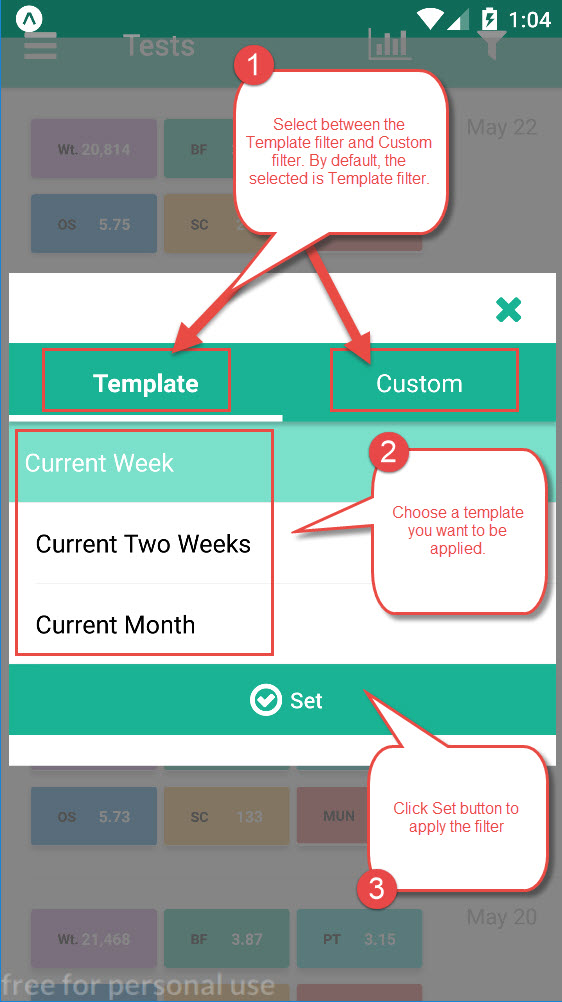 Mobile application filter template update – TotalMilk