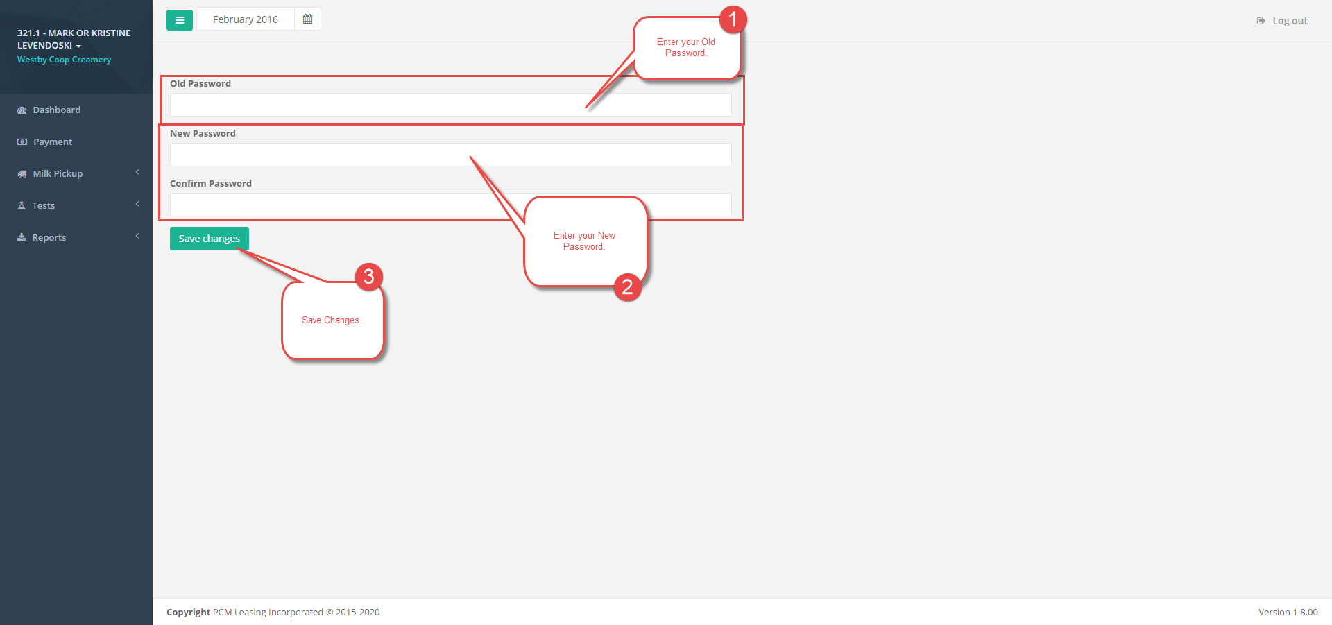 How to change password in Principal Portal – TotalMilk